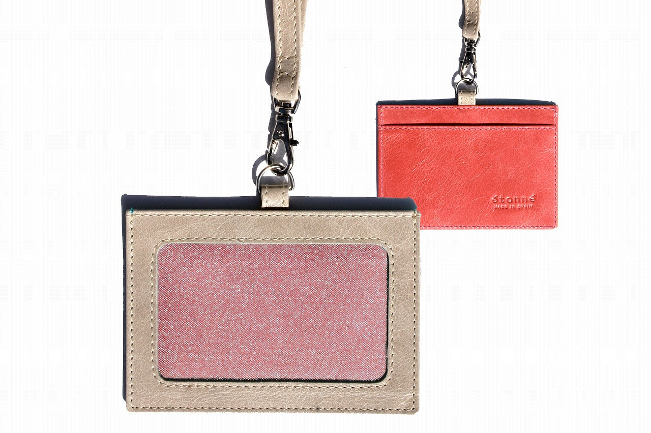 ID カードホルダー イディ Idy （アッシュ・キティピンク)| étonné エトネ 公式サイト — 上質な革で仕立てる、スペイン製手作り革製品